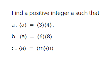 Solved Find a positive integer a such | Chegg.com