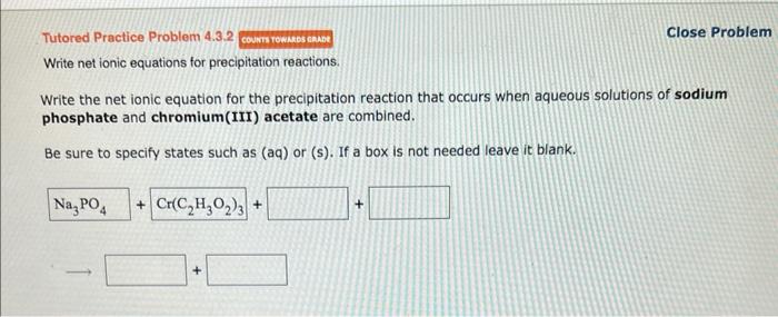 Solved Write net ionic equations for precipitation | Chegg.com