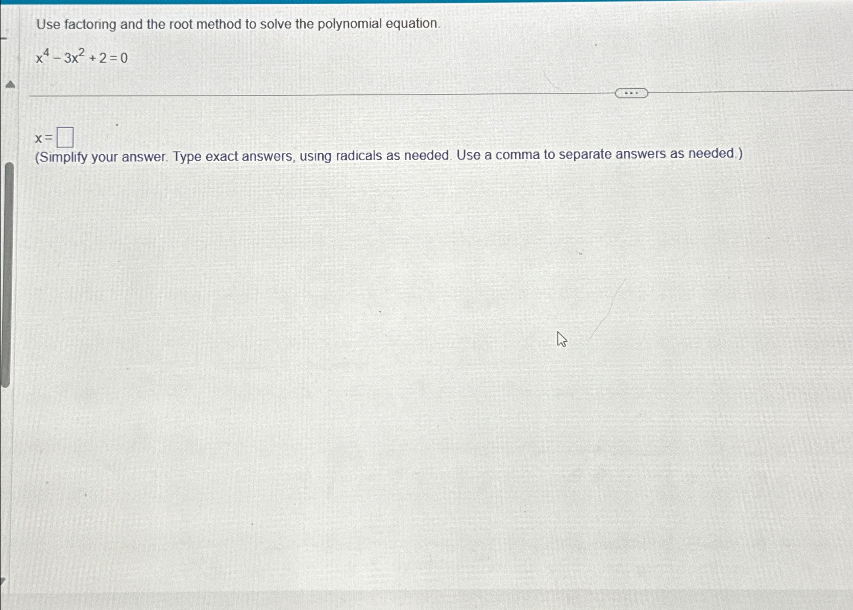 Solved Use factoring and the root method to solve the | Chegg.com