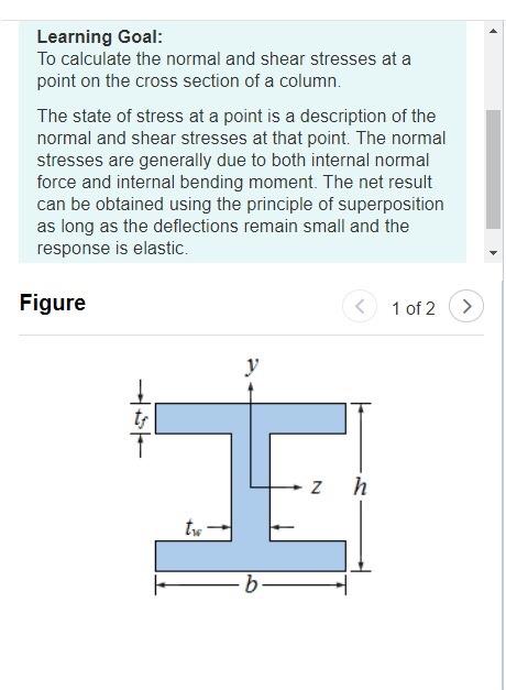 Solved Learning Goal: To calculate the normal and shear | Chegg.com