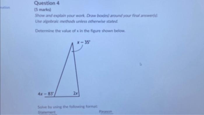Solved Question 4 (5 marks) Show and explain your work. Draw | Chegg.com