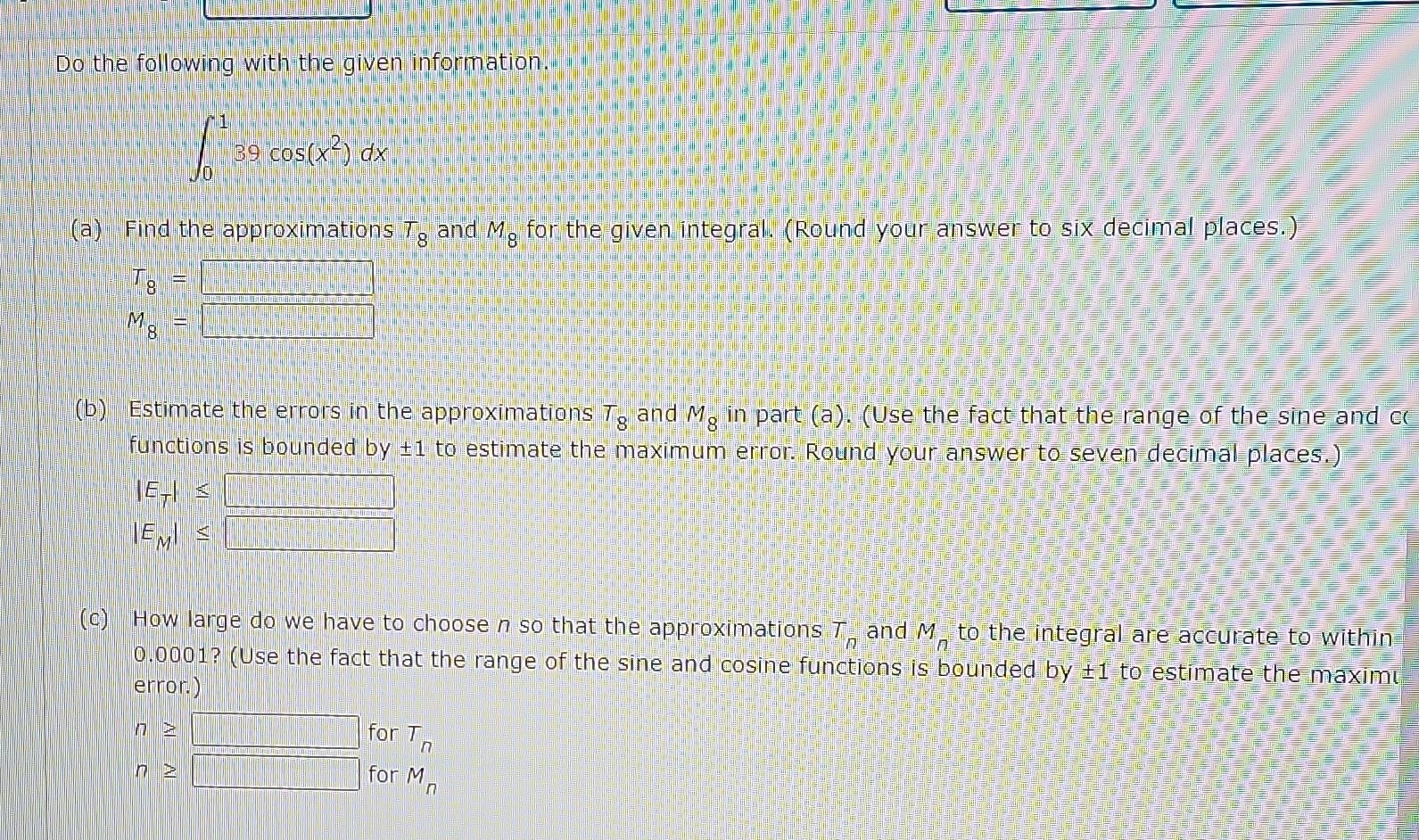 Solved Do the following with the given information. | Chegg.com
