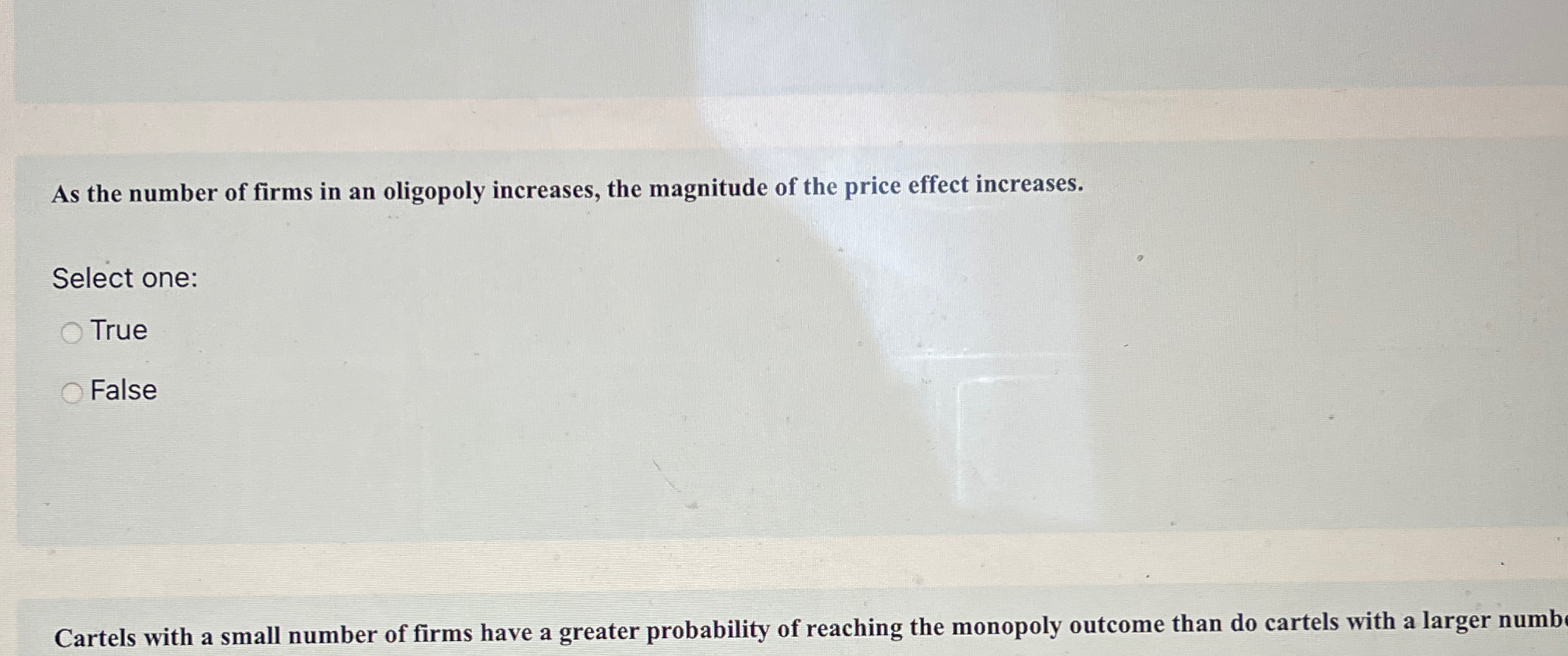 Solved As the number of firms in an oligopoly increases, the | Chegg.com