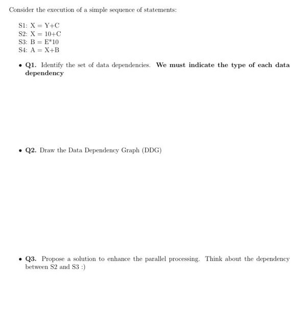 Solved Consider the execution of a simple sequence of | Chegg.com