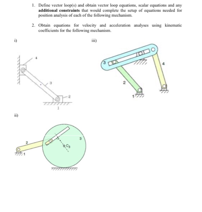 1. Define vector loop(s) and obtain vector loop | Chegg.com