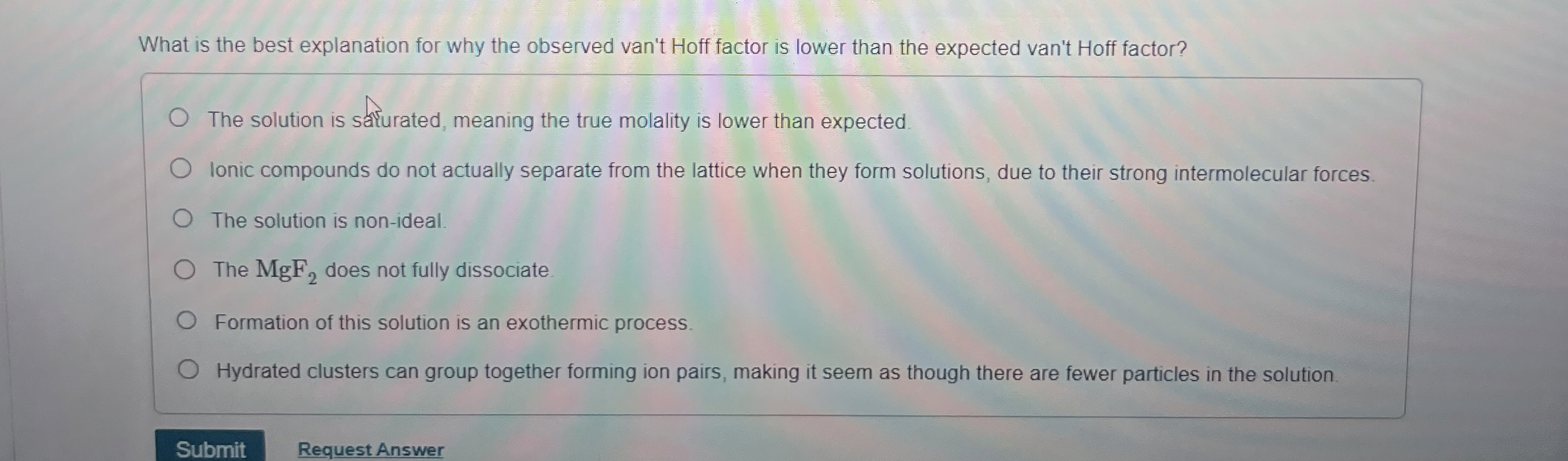 Solved What is the best explanation for why the observed | Chegg.com