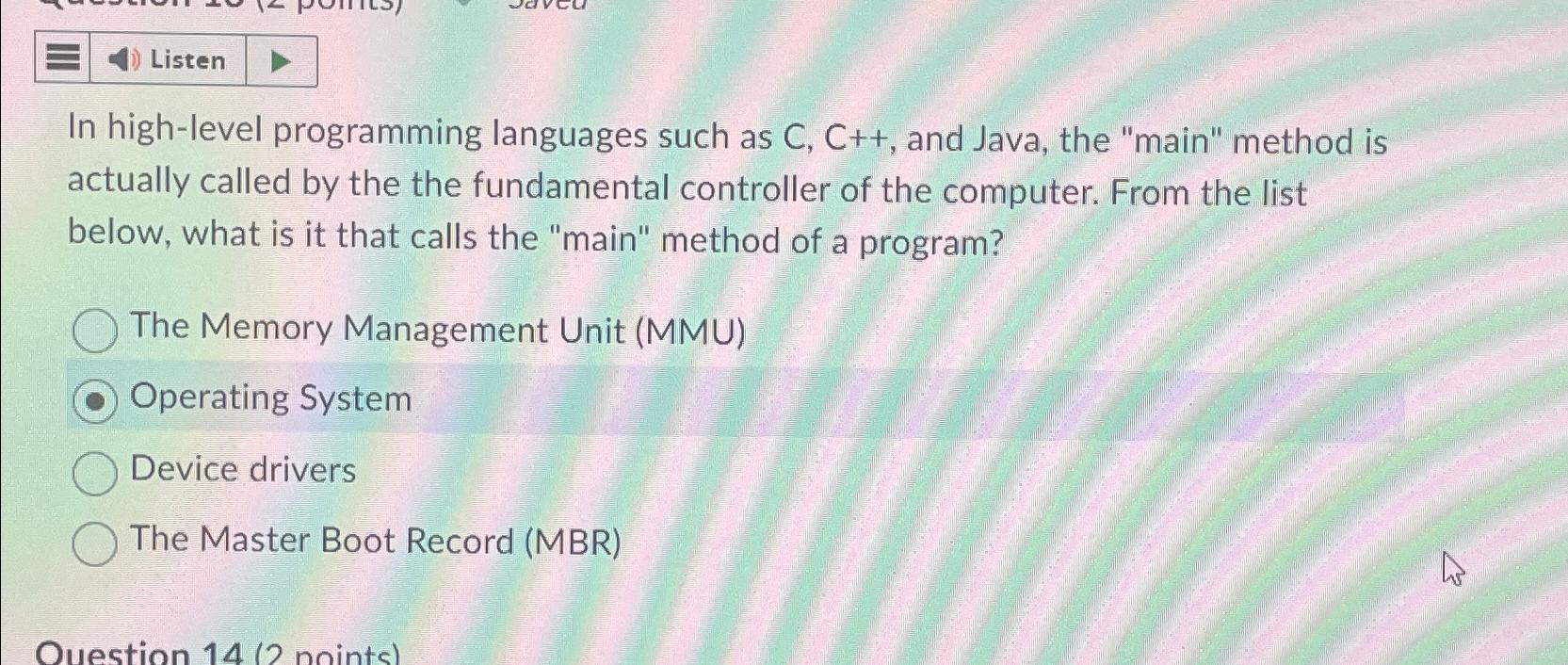 Solved ListenIn high-level programming languages such as C, | Chegg.com