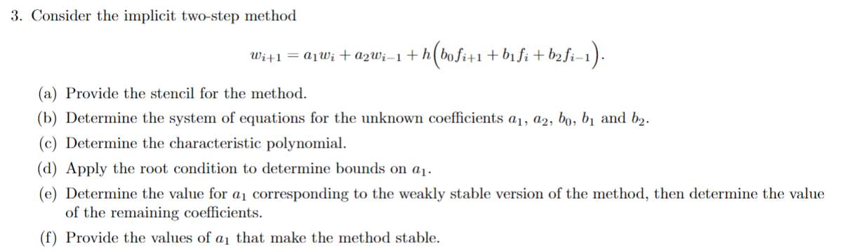 Solved Consider the implicit two-step | Chegg.com