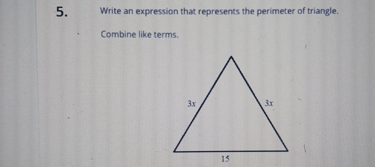Solved Write an expression that represents the perimeter of | Chegg.com