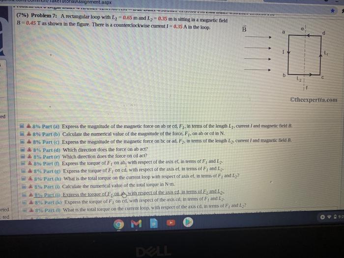 Solved / lakerto Assignment.aspx (7%) Problem 7: A | Chegg.com