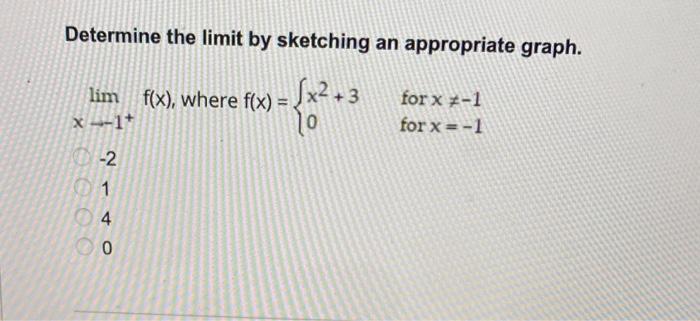 Solved Determine the limit by sketching an appropriate | Chegg.com