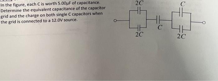 Solved In the figure, each C is worth 5.00μF of capacitance. | Chegg.com