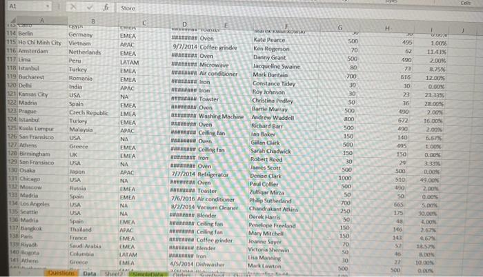 Solved Please answer the questions in excel showing each | Chegg.com