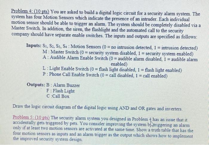 Solved Problem 4: (10 pts) You are asked to build a digital | Chegg.com
