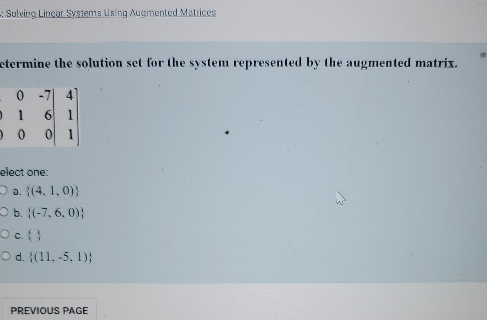 Solved 1: Solving Linear Systems Using Augmented Matrices | Chegg.com