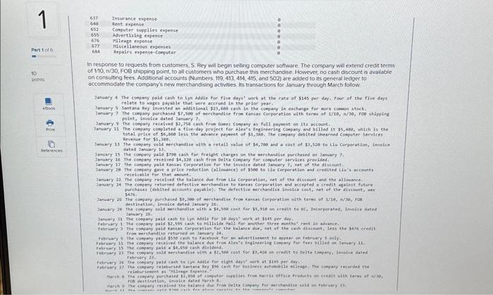 Part 1 of 6 10 points eBook Print o References | Chegg.com