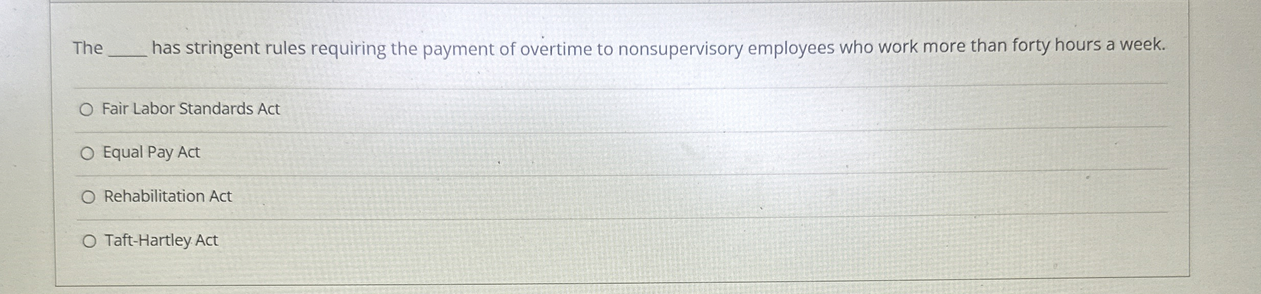 Solved The ﻿has stringent rules requiring the payment of | Chegg.com