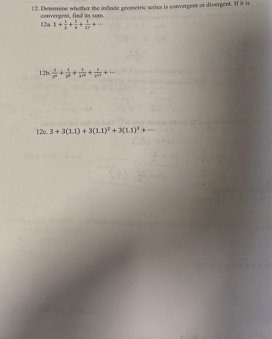 Solved 11. Find the partial sum, 11a. a=5,r=2,n=6 11b. | Chegg.com