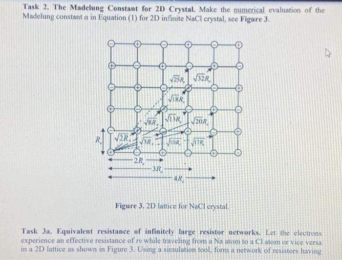 Solved Part 1. NaCI Salt Crystal. Let's consider the | Chegg.com