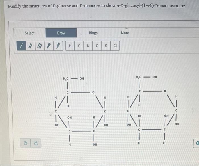 Solved Modify the structures of D-glucose and D-mannose to | Chegg.com