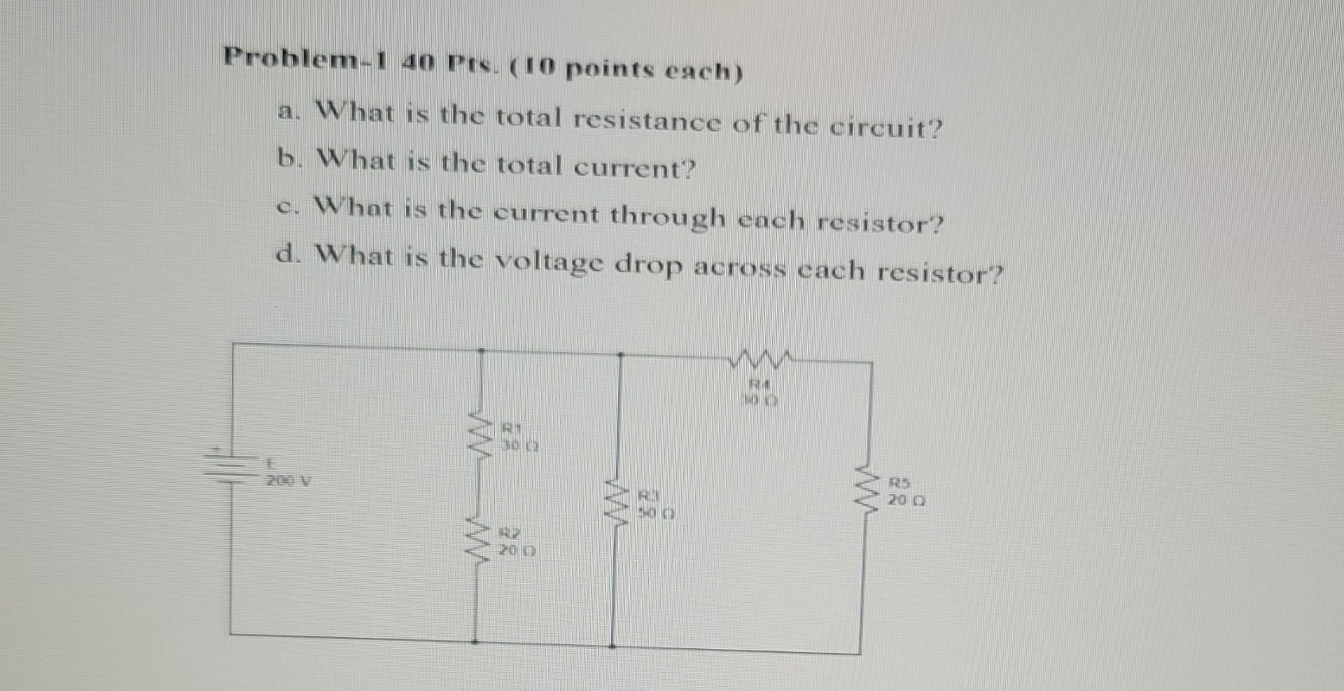 Solved Problem-1 40 Pre. (I0 points each) a. What is the | Chegg.com