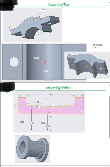 Using PRO E OR Creo software, draw the below sketch | Chegg.com
