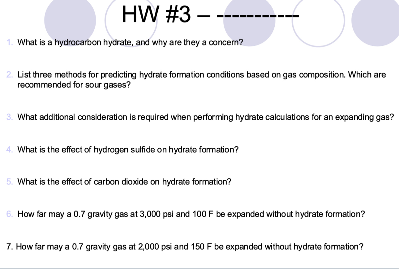 Solved HW #3 - ---------What is a hydrocarbon hydrate, and | Chegg.com