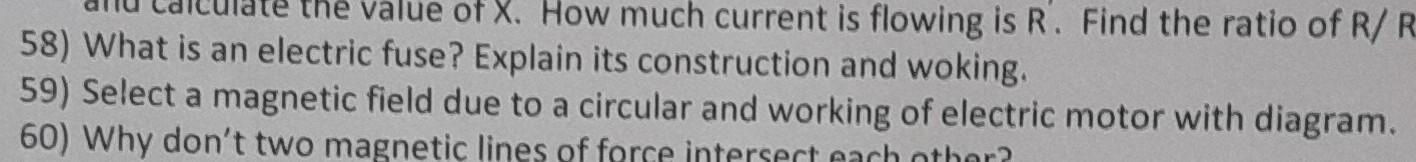 Solved 58 What Is An Electric Fuse Explain Its