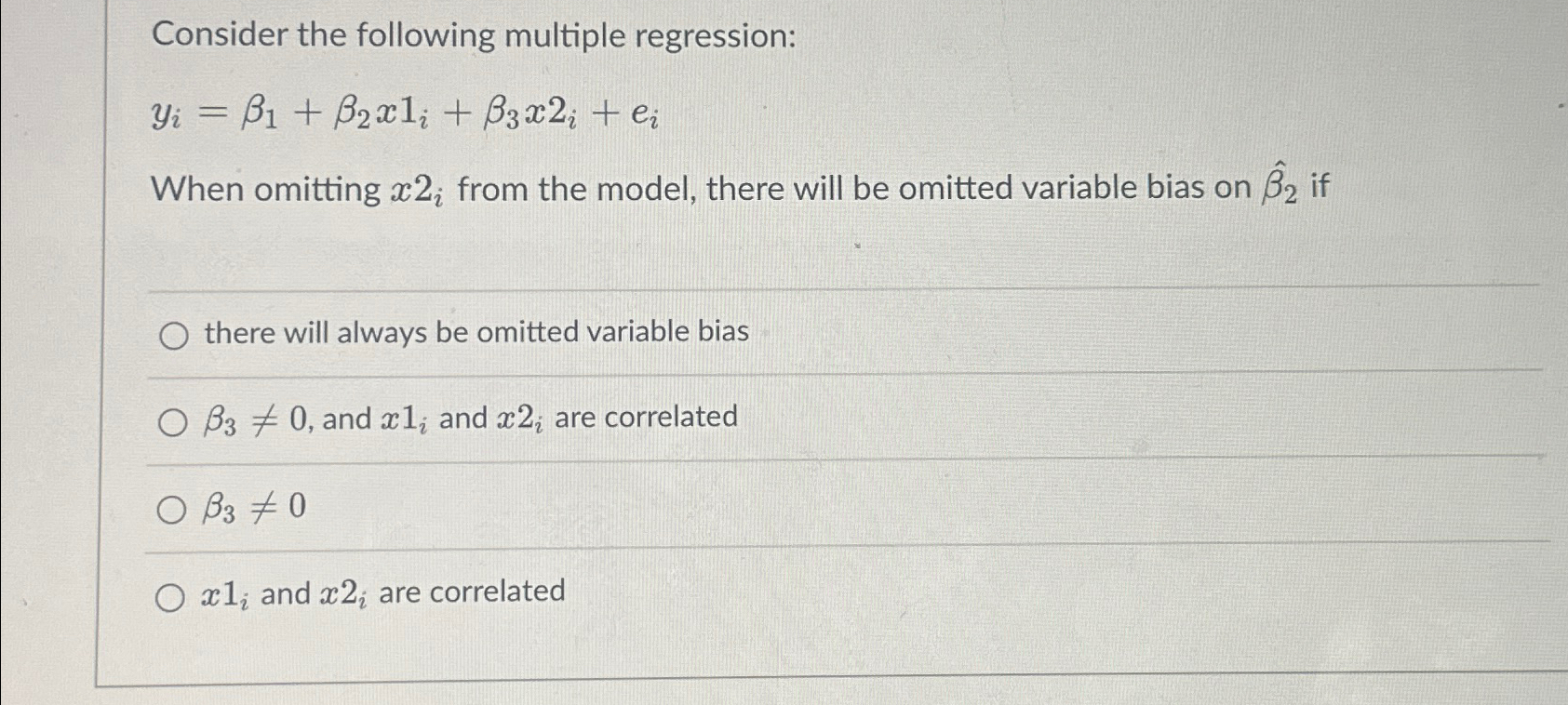 Solved Consider the following multiple | Chegg.com