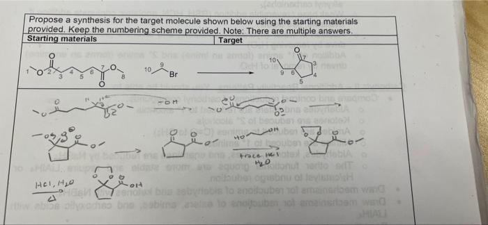 Solved Propose a synthesis for the target molecule shown | Chegg.com