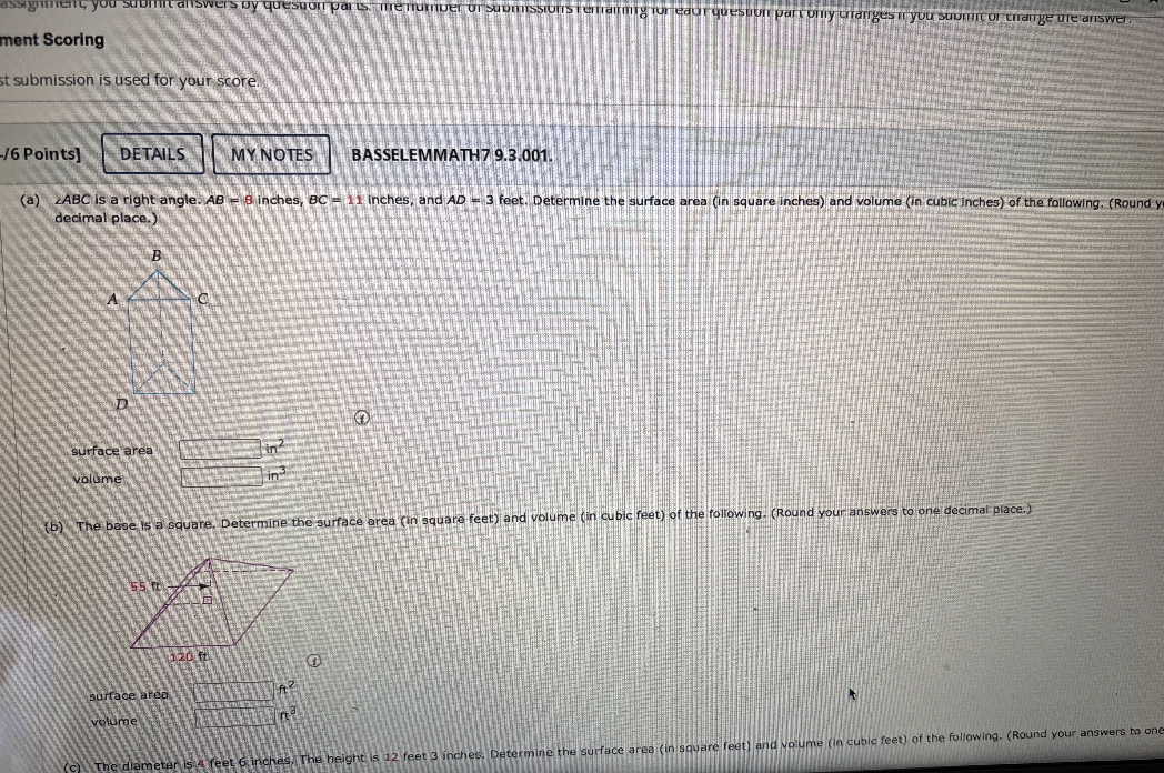 Solved ment Scoringst submission is used for your score.-[6 | Chegg.com