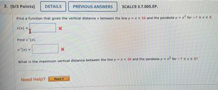 Solved Find a function that gives the vertical distance v | Chegg.com