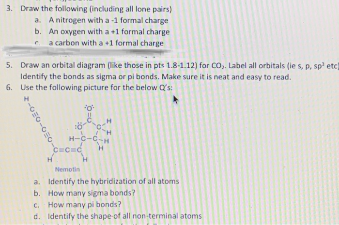 Solved 3. Draw the following (including all lone pairs) a. A | Chegg.com