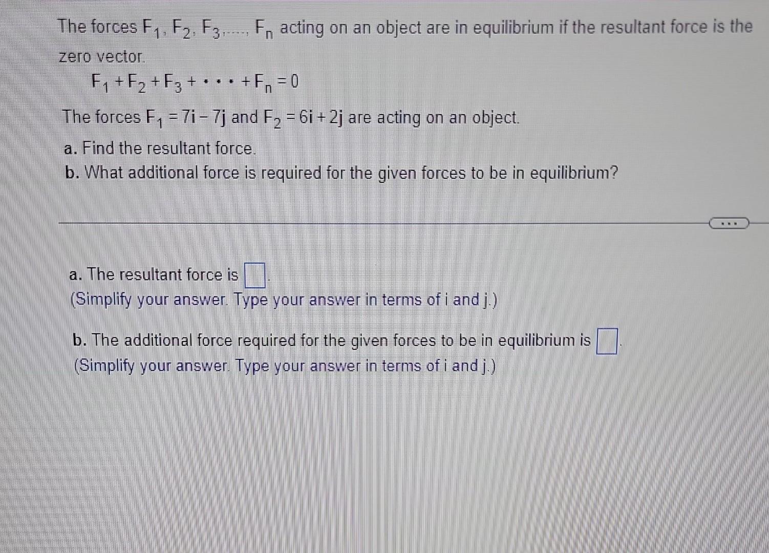 Solved The forces F1,F2,F3,…,Fn acting on an object are in | Chegg.com