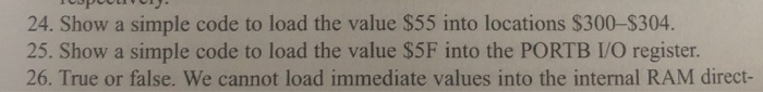 Solved 24. Show a simple code to load the value $55 into | Chegg.com