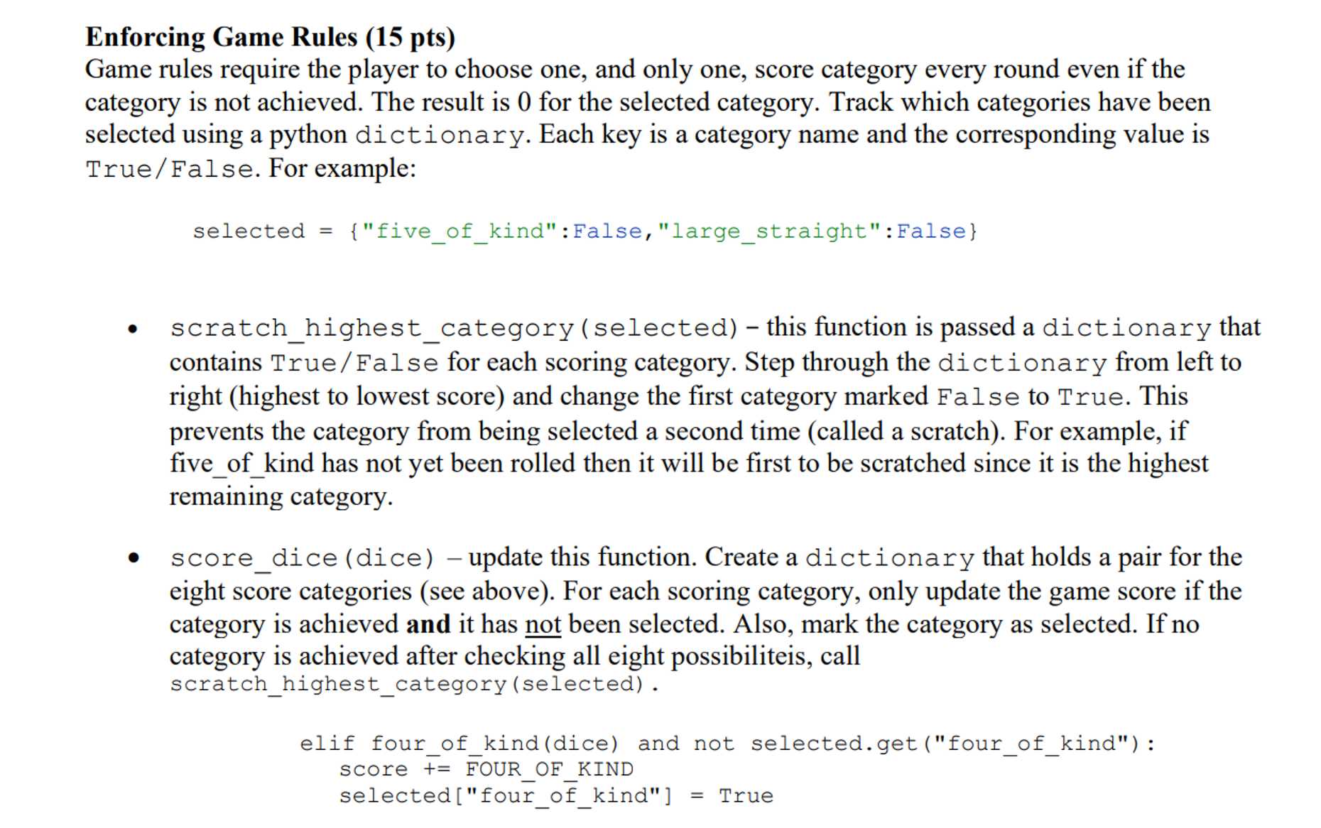 Solved Enforcing Game Rules (15 ﻿pts)Game rules require the | Chegg.com