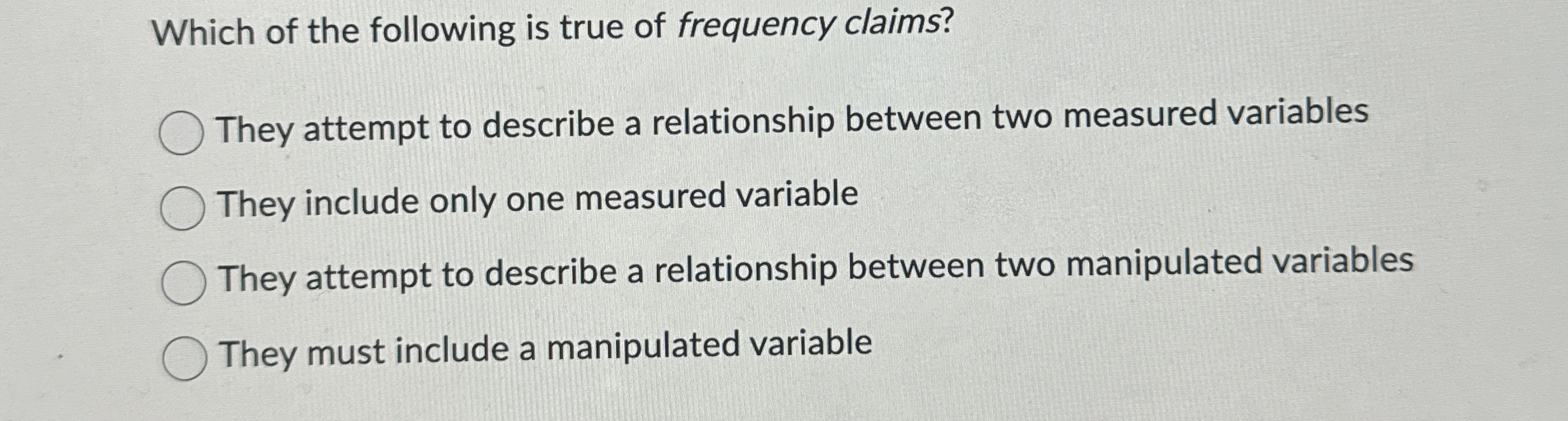 Solved Which of the following is true of frequency | Chegg.com