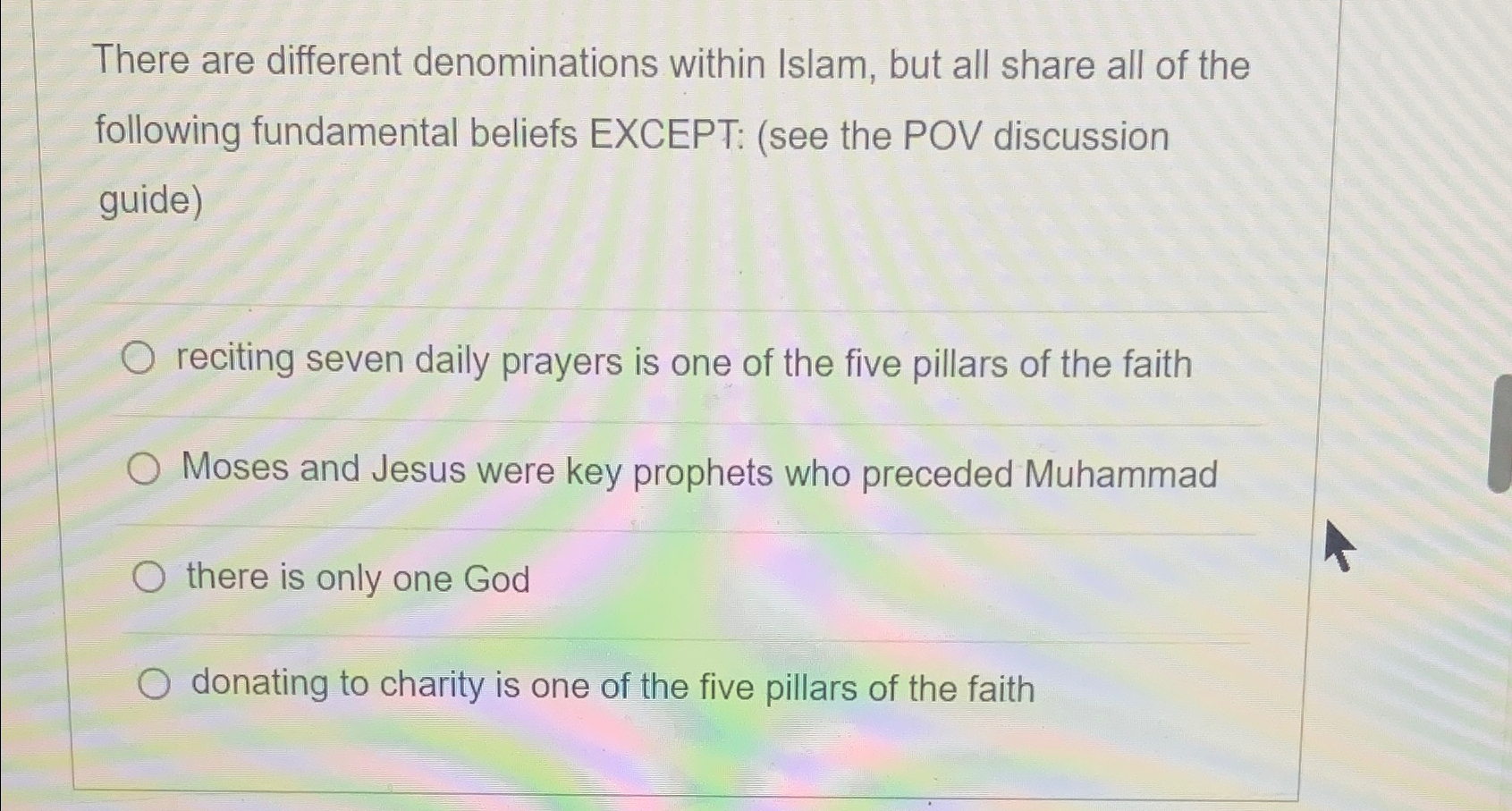 Solved There are different denominations within Islam, but | Chegg.com