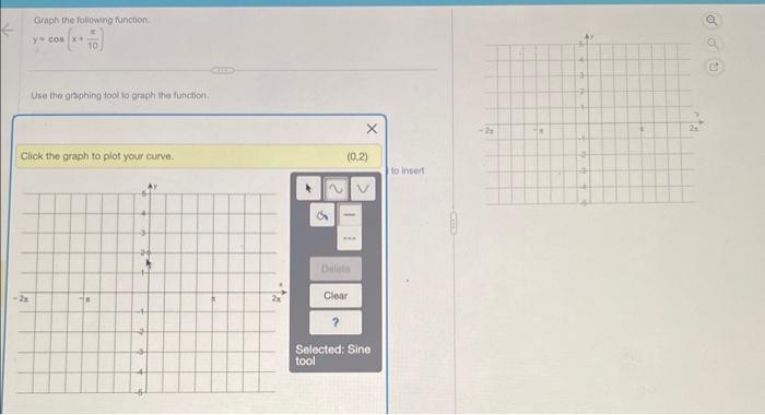 Solved Craph the following function. y=cos(x+10π) Use the | Chegg.com