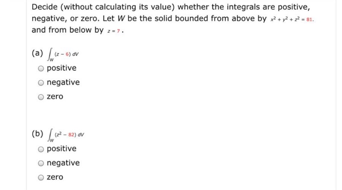 Solved Decide (without calculating its value) whether the | Chegg.com