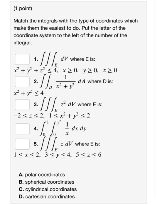 Solved Previous Problem Problem List Next Problem 1 Point