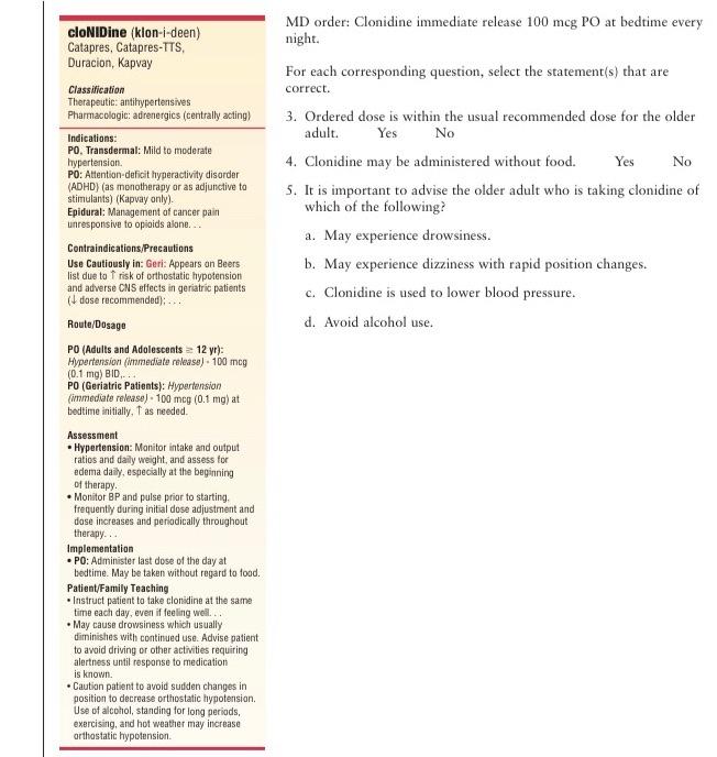 Solved Instructions: Use a drug reference book, such as the | Chegg.com