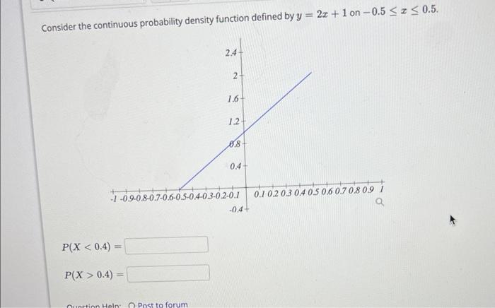 Solved Consider the continuous probability density function | Chegg.com