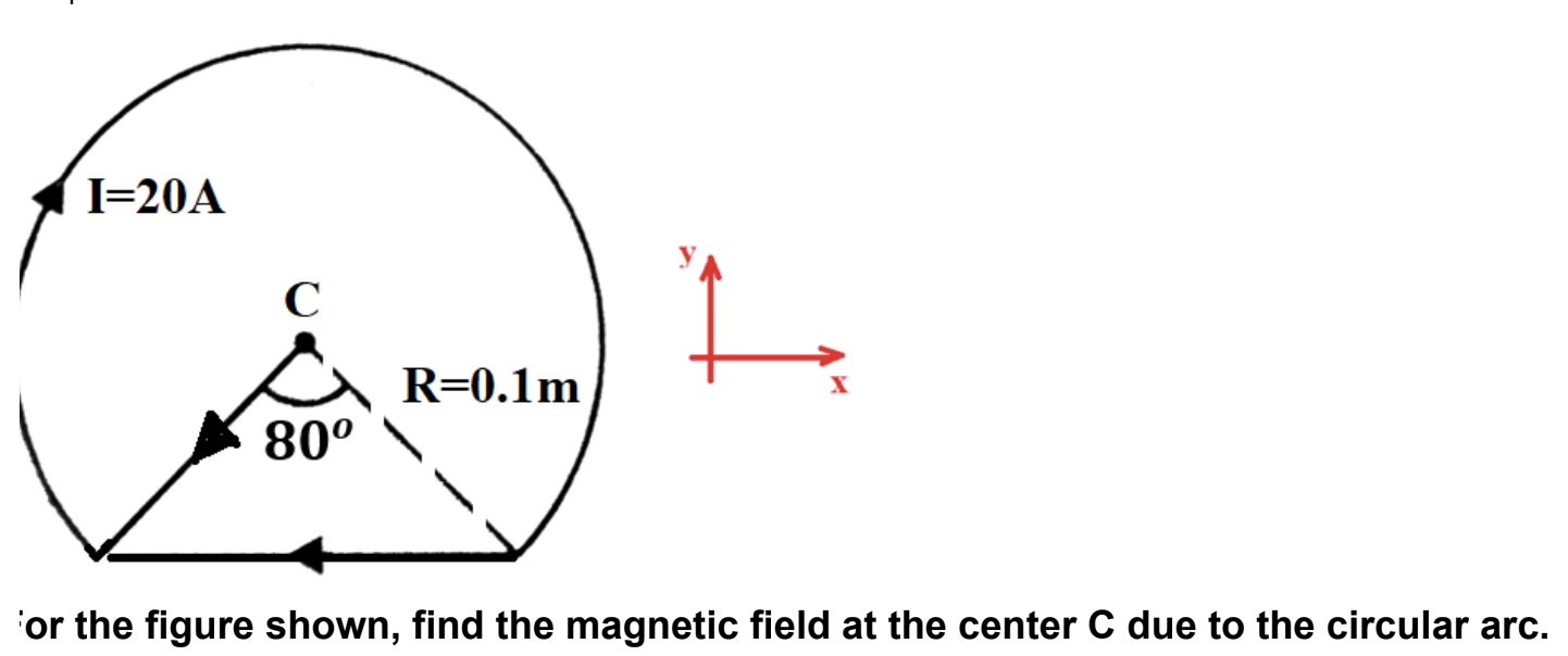 Solved :or the figure shown, find the magnetic field at the | Chegg.com