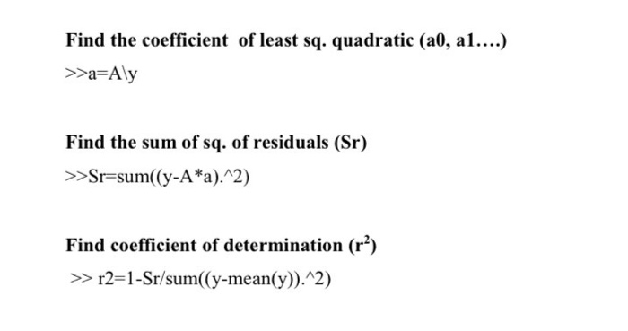 Solved MATLAB for Numerical methods >> Solve all parts of | Chegg.com