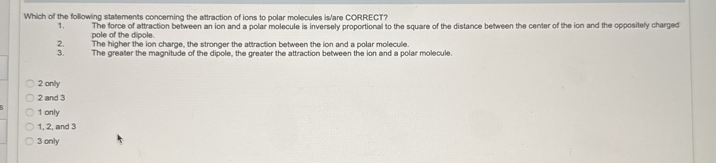 Which of the following statements concerning the | Chegg.com