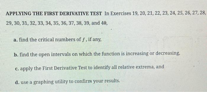 Solved APPLYING THE FIRST DERIVATIVE TEST In Exercises | Chegg.com