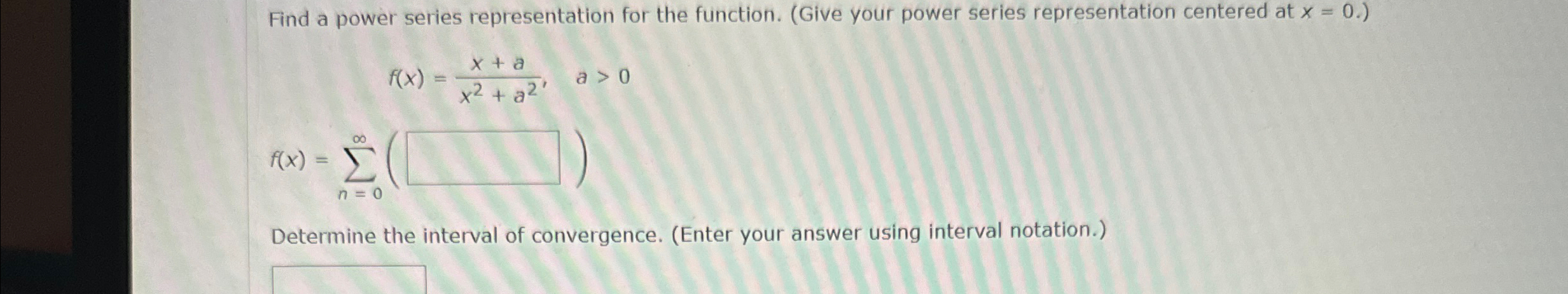 Solved Find a power series representation for the function. | Chegg.com