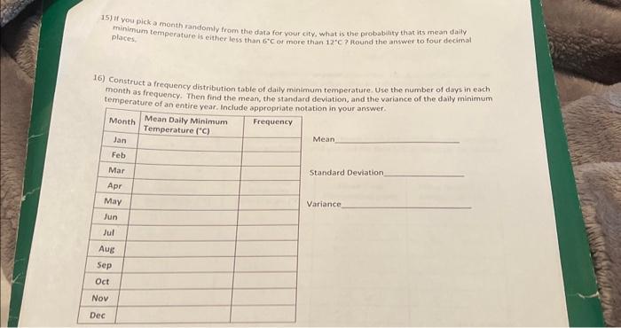 Solved \begin{tabular}{|c|c|c|c|c|} \hline Month & Mean | Chegg.com