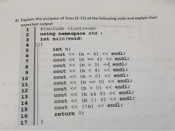 Solved Jau AWN a) Explain the purpose of lines (5-15) of the | Chegg.com
